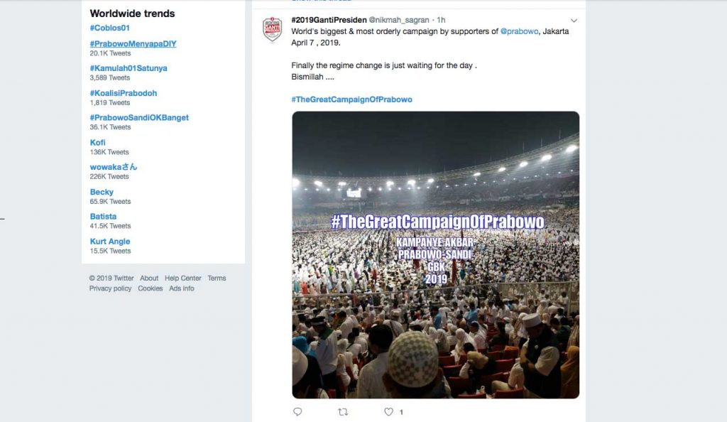 Ini Komentar Netizen Soal Kampanye Prabowo Sandi - Selular.ID Ini Komentar Netizen Soal Kampanye Prabowo Sandi - Selular.ID
