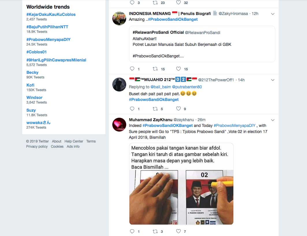 Ini Komentar Netizen Soal Kampanye Prabowo Sandi - Selular.ID Ini Komentar Netizen Soal Kampanye Prabowo Sandi - Selular.ID